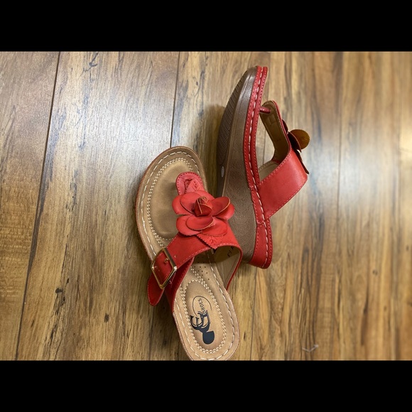 CG Shoes | Shoes | Cg Shoes Red Rose Sandals | Poshmark